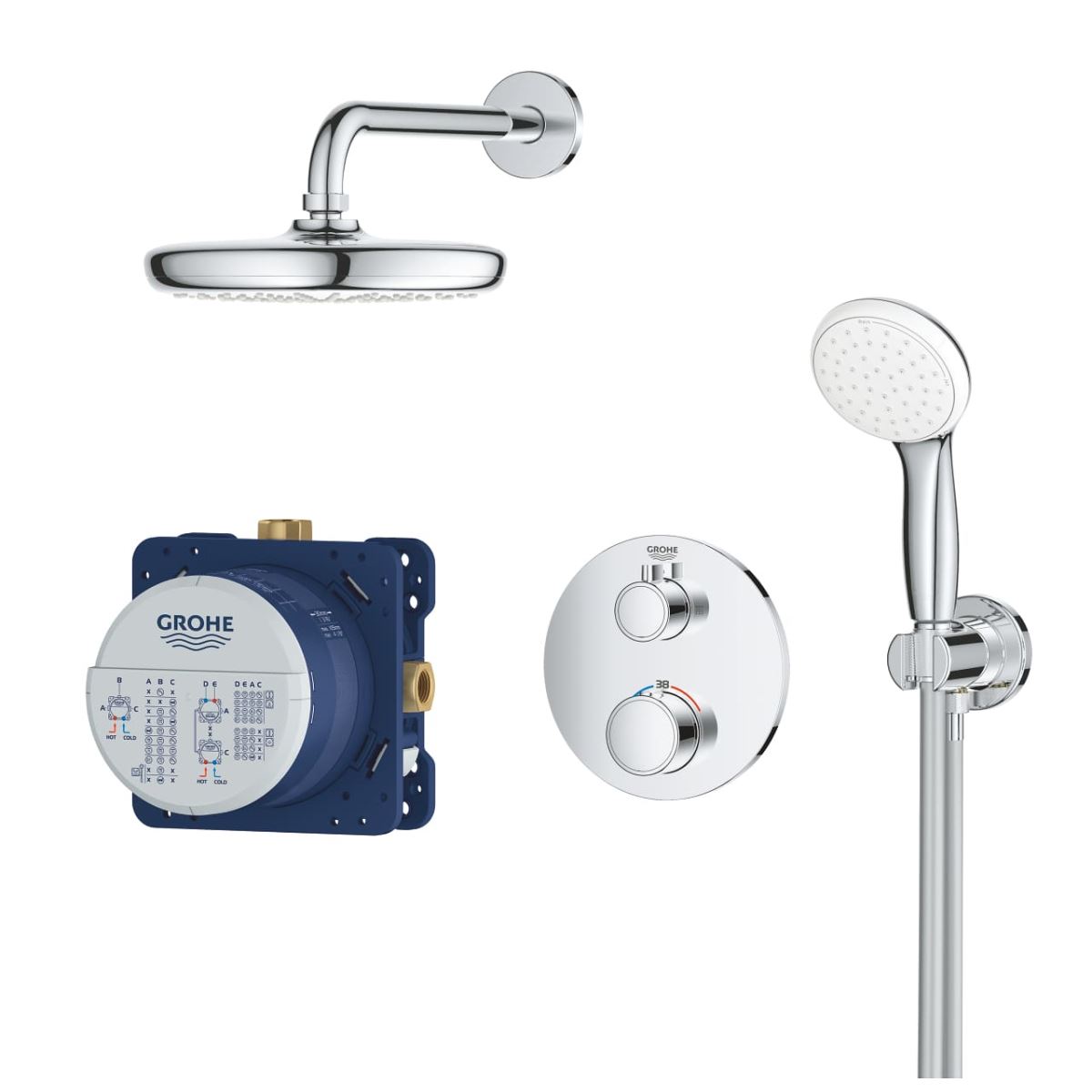 Sistem dus Grohe Grohtherm Tempesta 210, 34727000 - Pret avantajos ...