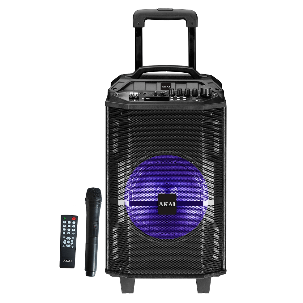 Boxa portabila Akai ABTS-H12L, microfon wireless, Bluetooth, radio FM ...