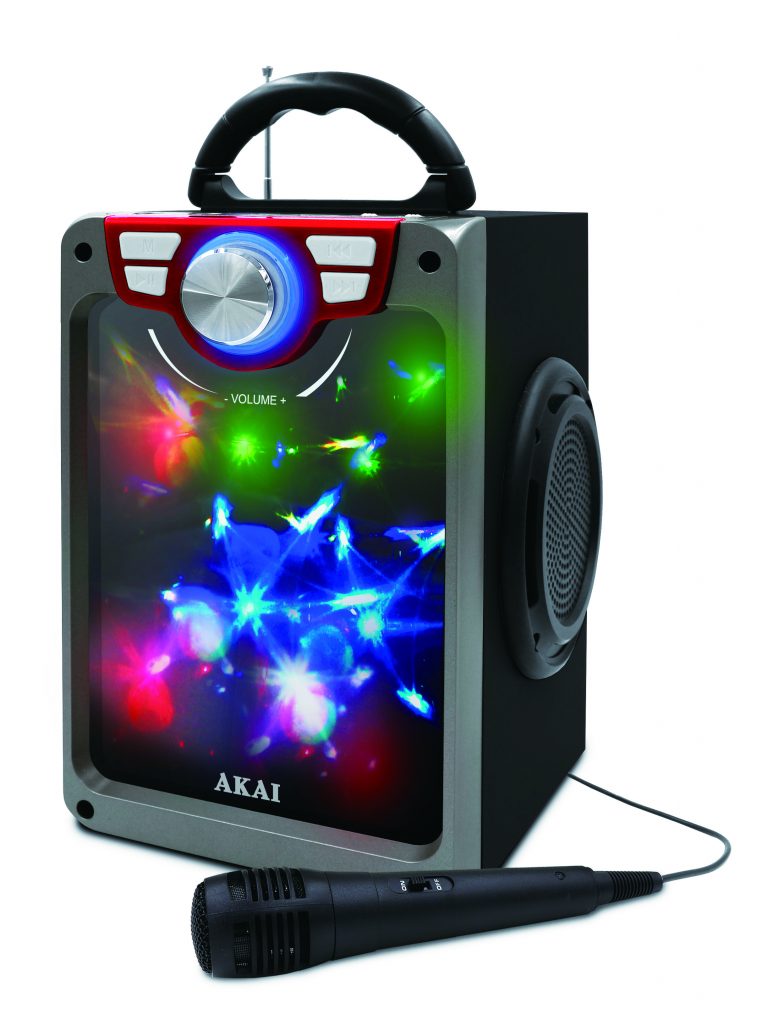 Boxa portabila AKAI CEU7300-BT, Bluetooth, USB, SD, AUX, Radio FM, 6W ...