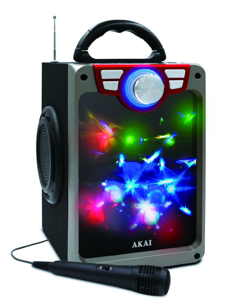 Boxa portabila AKAI CEU7300-BT, Bluetooth, USB, SD, AUX, Radio FM, 6W ...