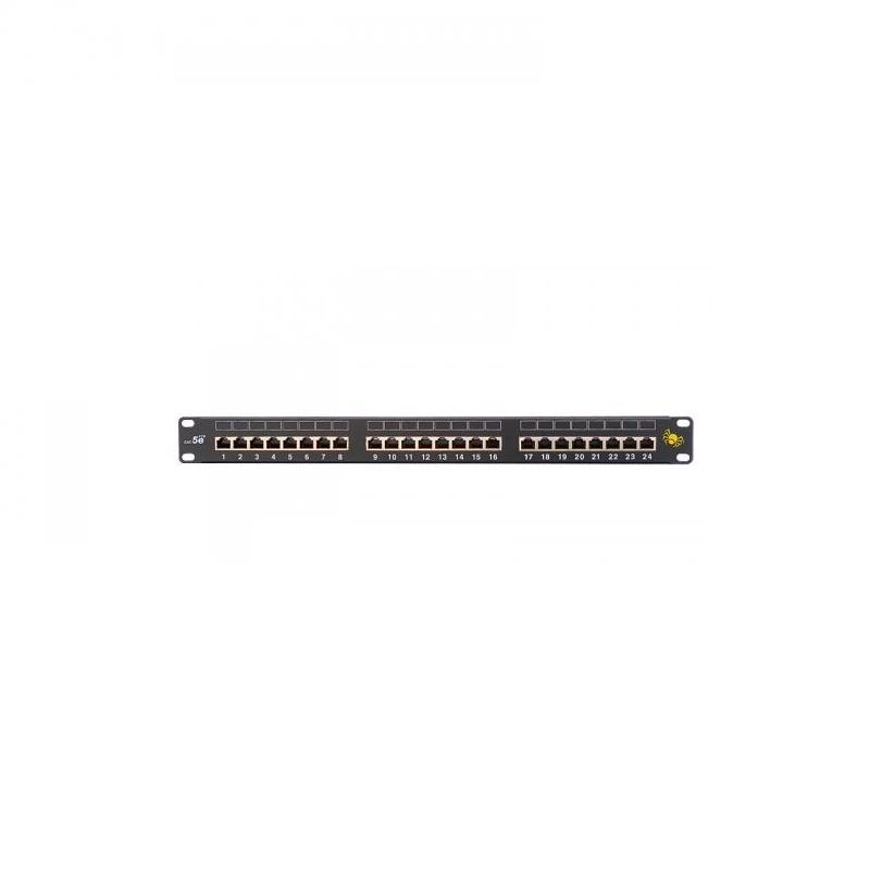 Patch panel Nexans LANmark-5 modular nepopulat 24 porturi 1U cu management cablu T-type ...