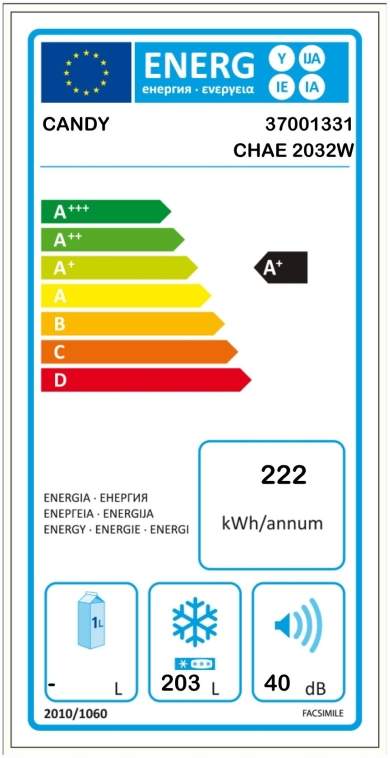 Lada frigorifica Candy CHAE 2032W - Pret avantajos - Ideall.ro
