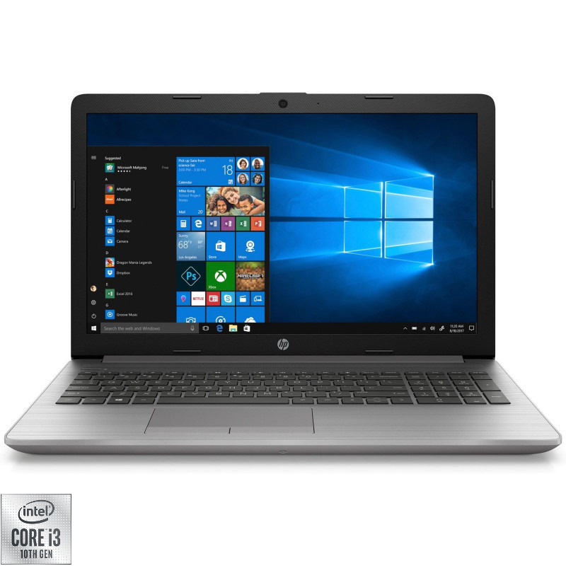 Laptop HP 250 G7, 15.6'' LED FHD, Intel Core i3-1005G1, RAM 4GB DDR4, SSD 256 GB, Windows 10 Pro ...