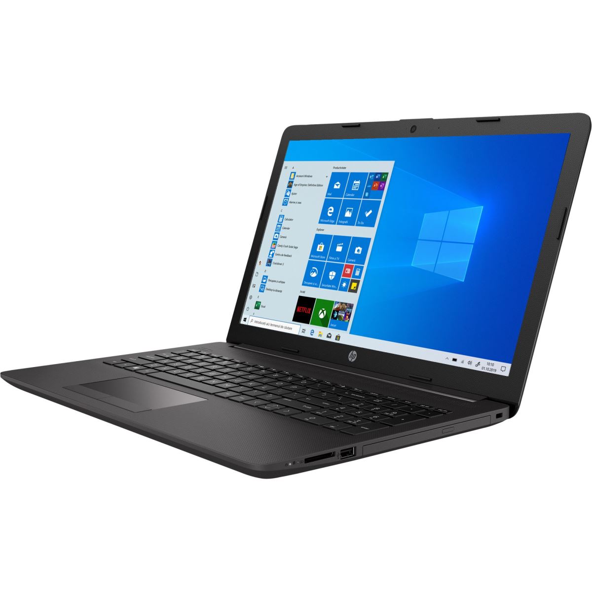 Laptop HP 250 G7, 15.6 inch, LED, FHD, Intel Core i3-7020U, RAM 8GB DDR4, SSD 256GB, DVD+/-RW ...