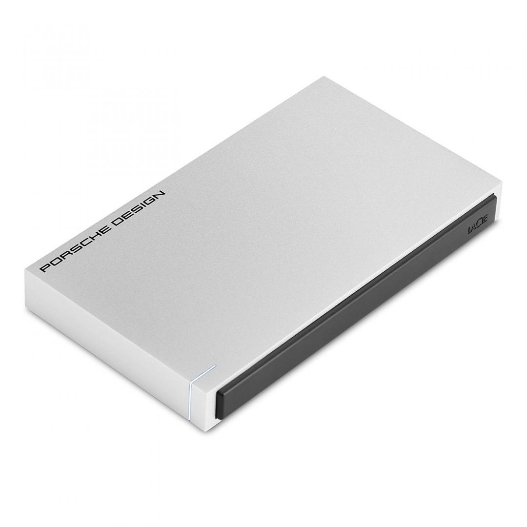 HDD extern Lacie Porsche Design, 2TB, USB3.0, aluminiu, cablu USB-C ...