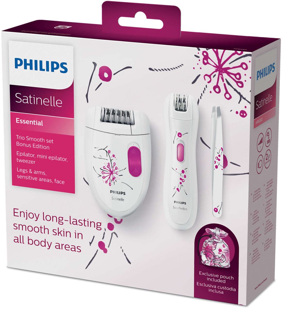 Set epilat Trio Philips Satinelle Essential HP6550/01 - Pret avantajos ...