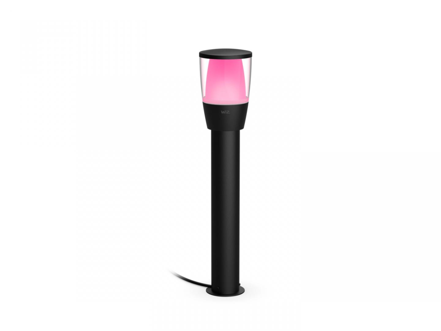 Stalp LED RGB pentru iluminat exterior WiZ Connected Elpas Bollard, 4.8W, 400 lm, lumina alba si ...