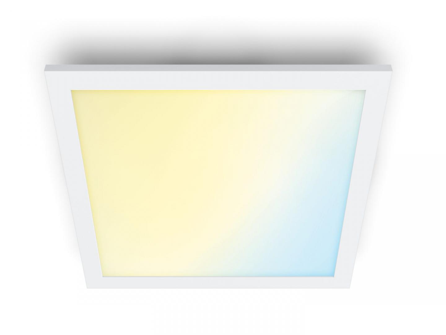 Panou LED WiZ Panel SQ, Wi-Fi, control vocal, 12W, 1000 lm, lumina alba ...